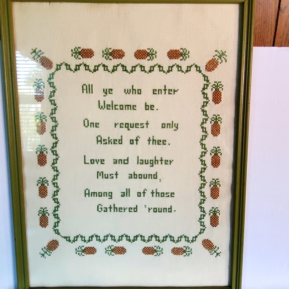 Vintage embroidered sampler | Art | Vintage Handmade Embroidered ...